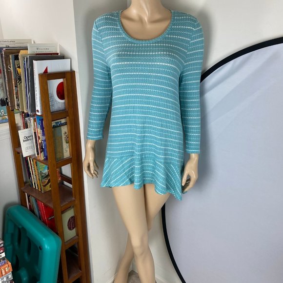 Absolutely Famous | Tops | Absolutely Famous S Striped Waffle Knit Top ...